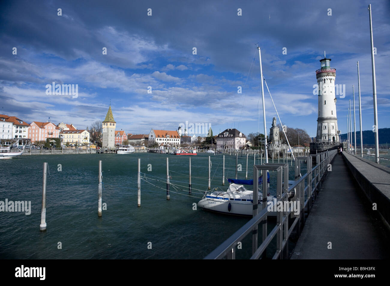 Seaport Lindau Lake Constance lighthouse Stock Photo - Alamy