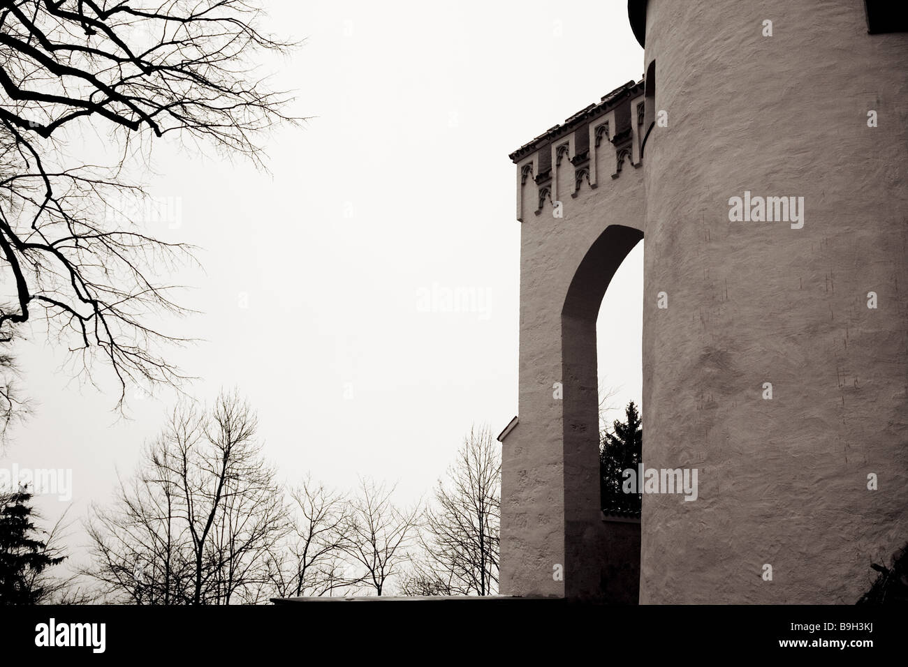 Palace Hohenschwangau swan-district Allgaeu Germany castle inner ward ...