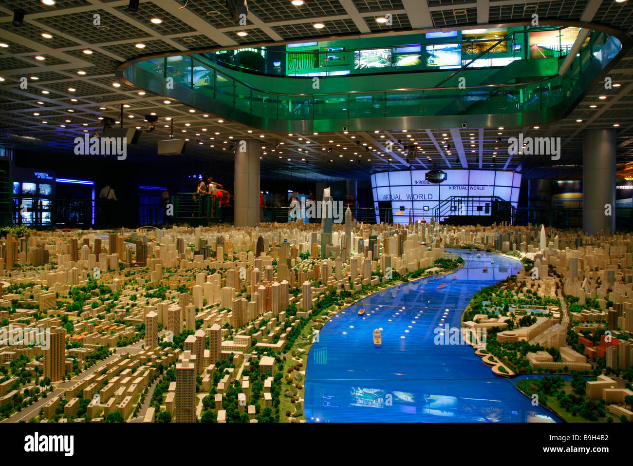 China, Shanghai. Model of Shanghai in the Shanghai Urban Planning ...