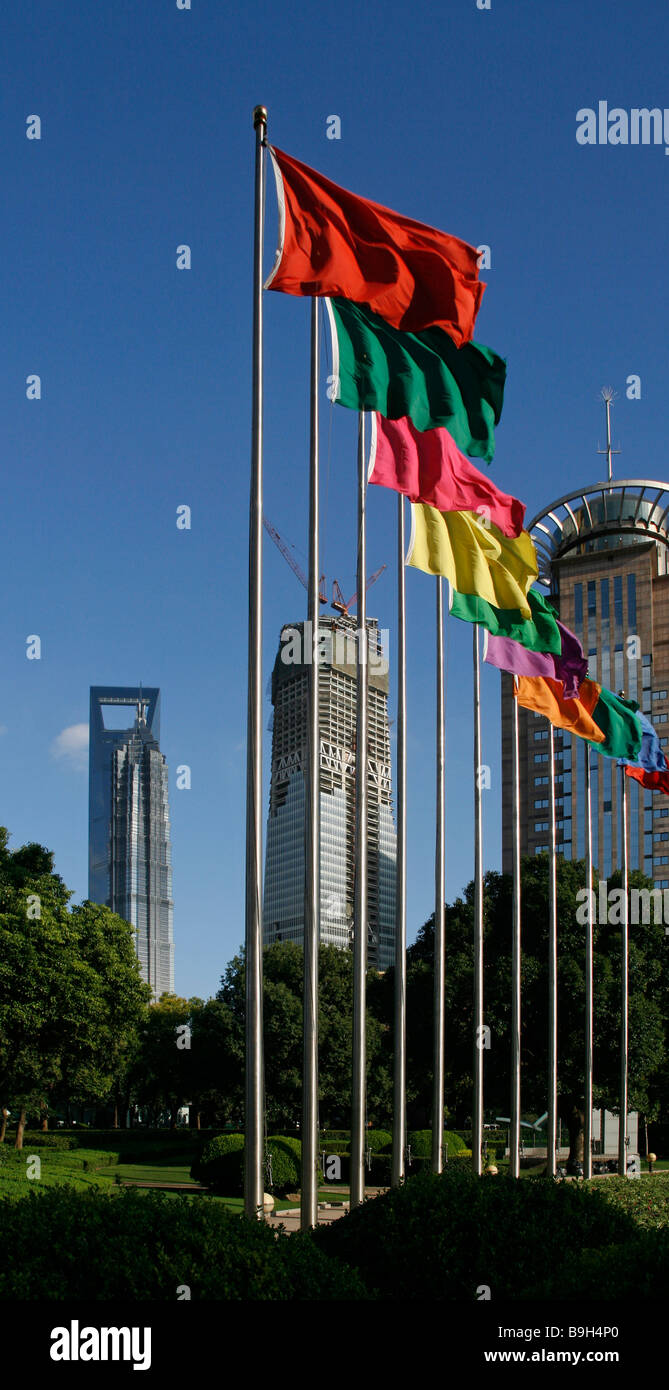 Flags shanghai china asia hi-res stock photography and images - Alamy