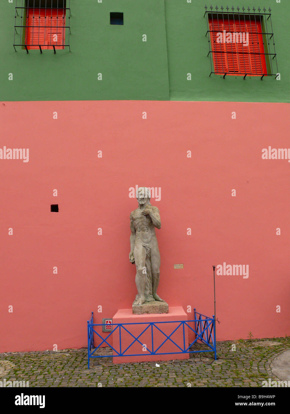Argentina Buenos Aires La Boca house colorfully statue Latin America ...