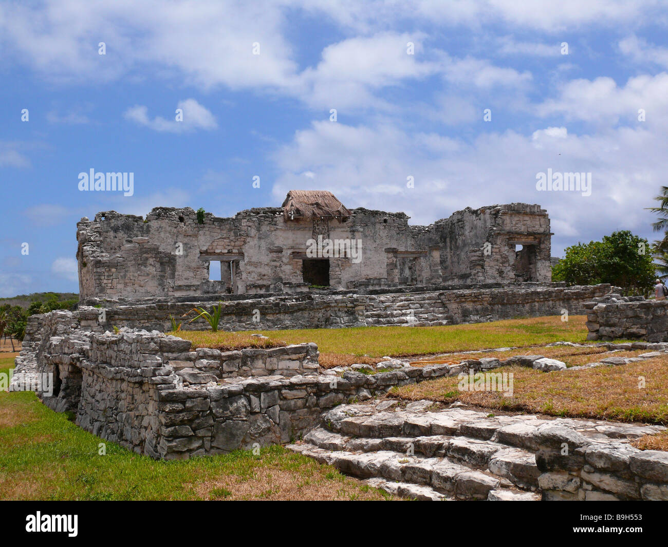Mexico Yucatan Tulum maya-construction ruin-place clouded sky Latin ...