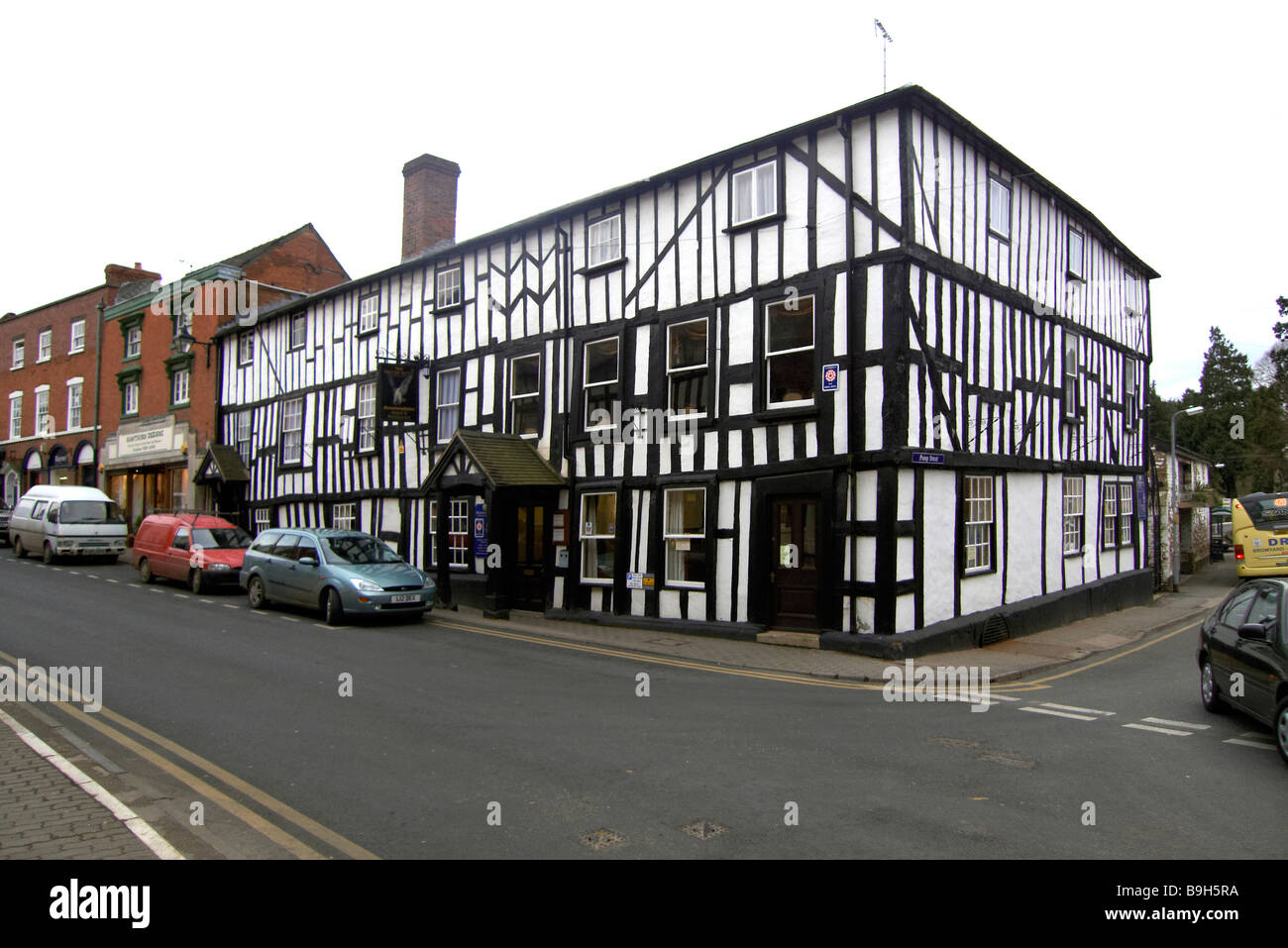 the falcon hotel bromyard Stock Photo - Alamy