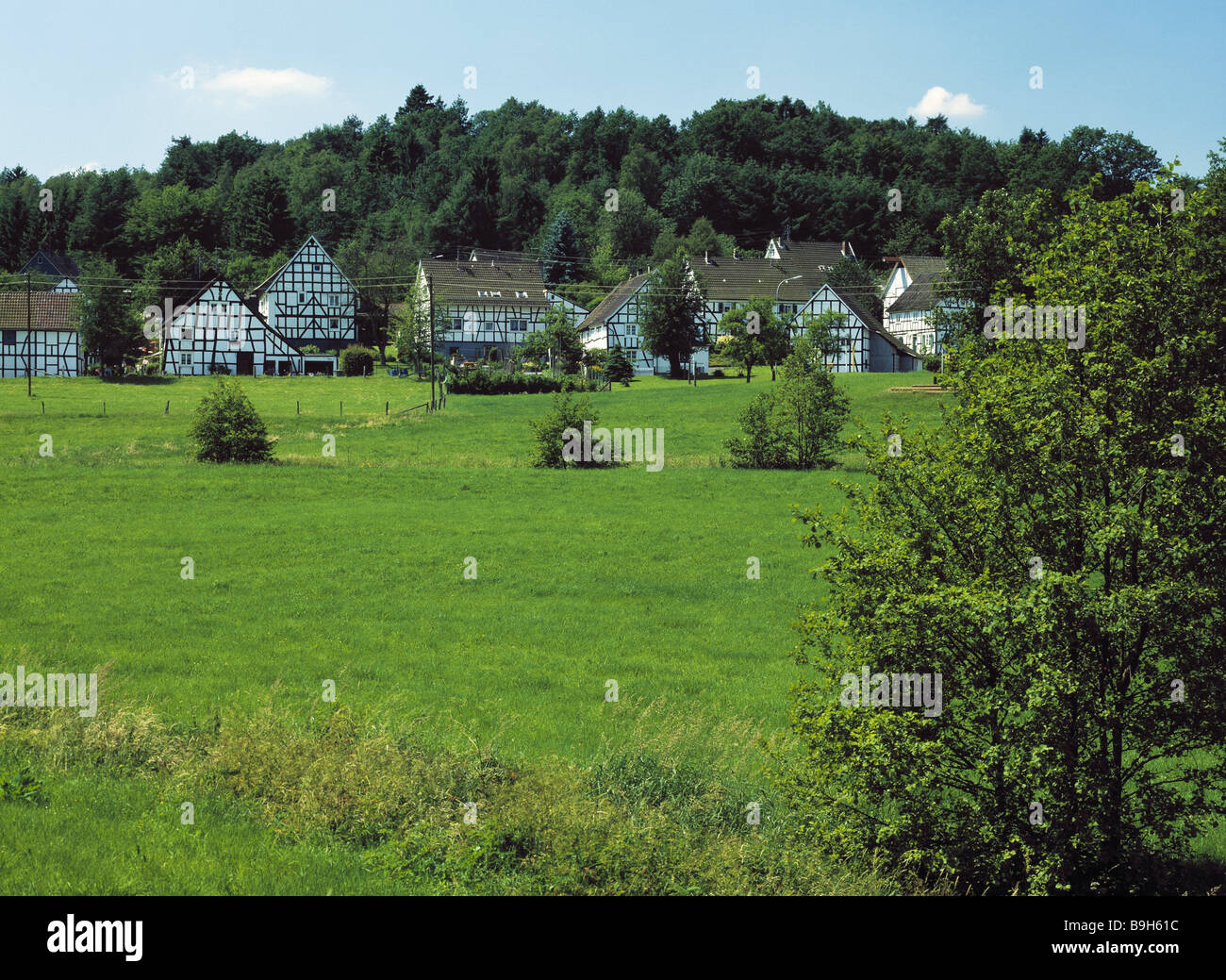 Germany Nümbrecht-Bruch locality perspective summer North Rhine ...