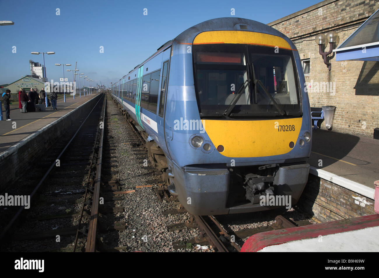 Class 170 Turbo star diesel train Lowestoft station Suffolk England ...