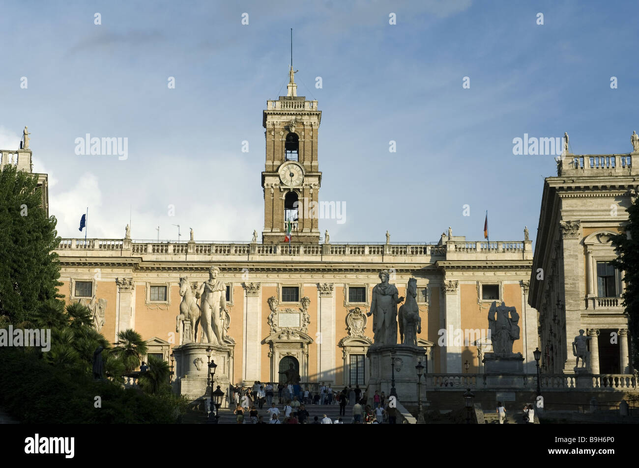 Italy Rome Capitol-place senator-palace statues Stock Photo - Alamy