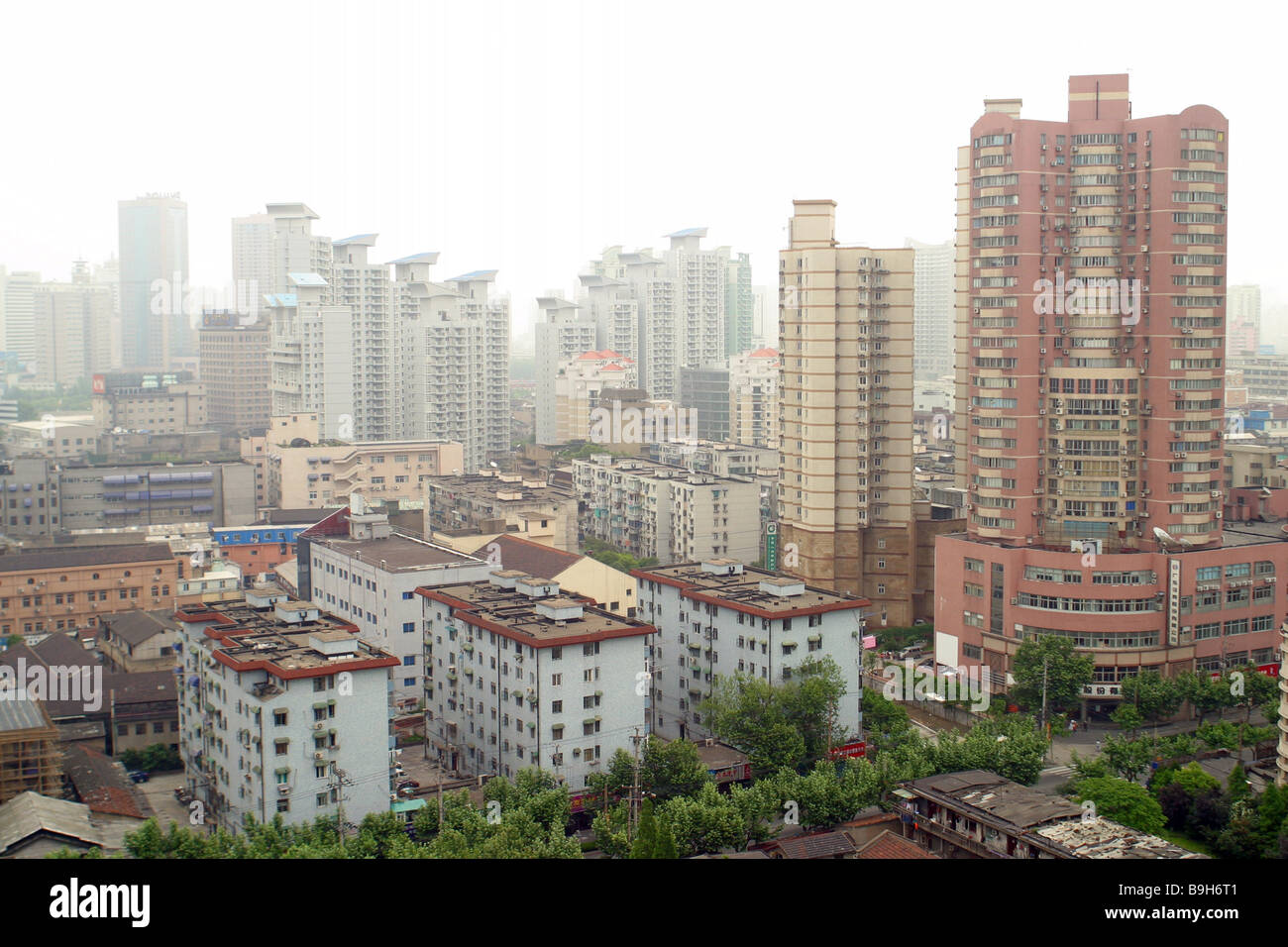 China Shanghai city view high-rises Architecture Asia population ...