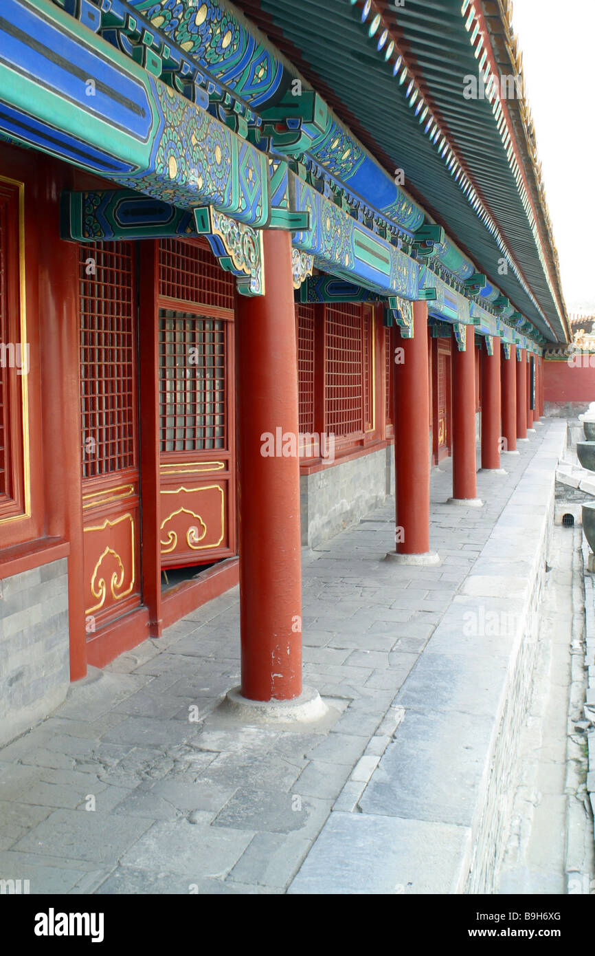 China Peking forbidden city buildings outside detail old architecture ...