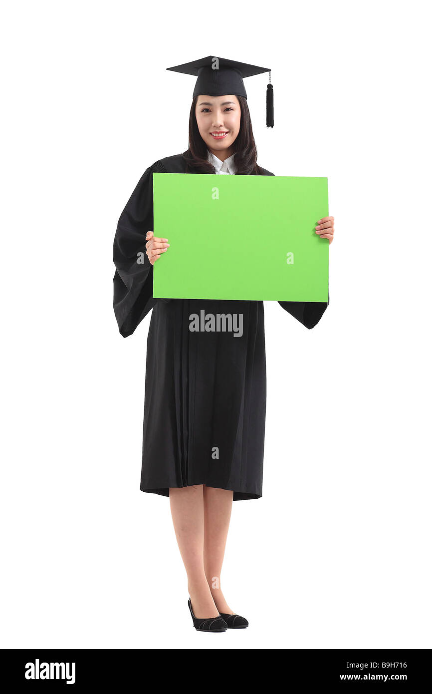 Woman in University Graduation Stock Photo - Alamy