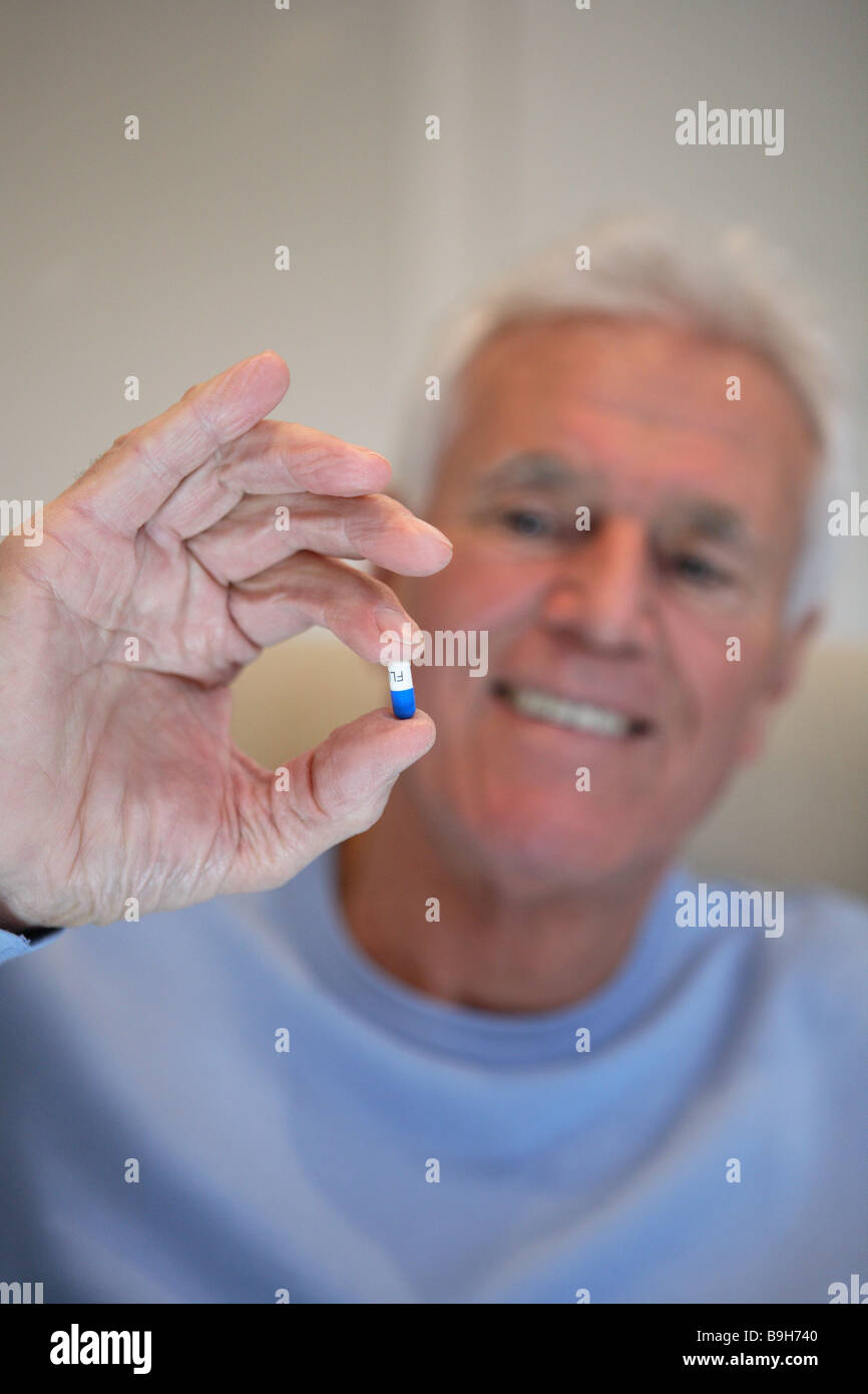 Senior hand capsule shows smiling portrait series people seniors man ...