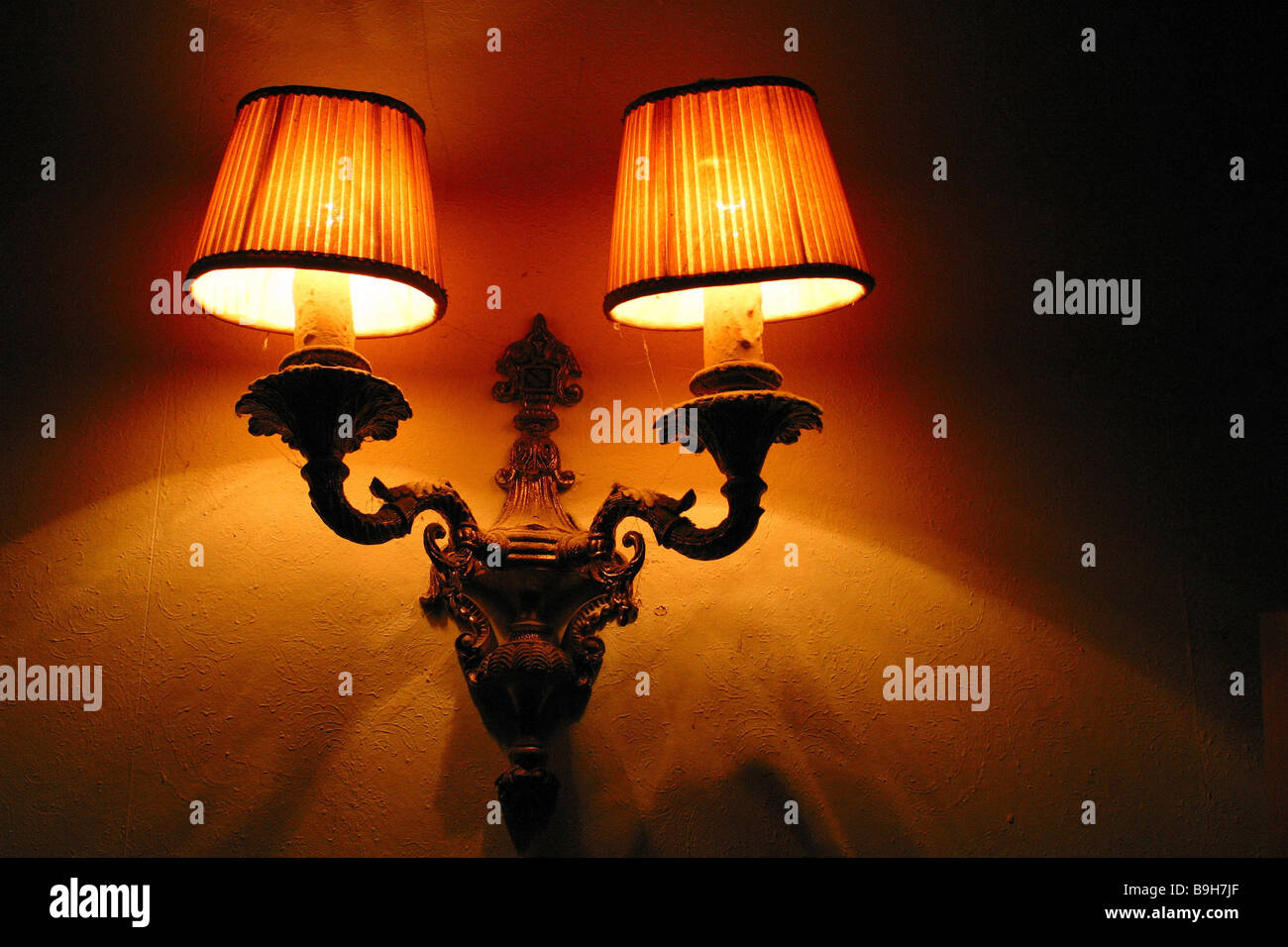 Wall-lamp doubly light Stock Photo - Alamy