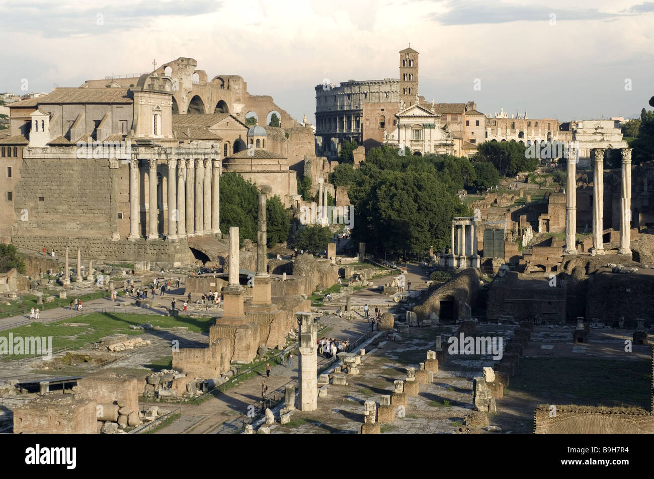 Italy Rome forum Romanum overview Stock Photo - Alamy