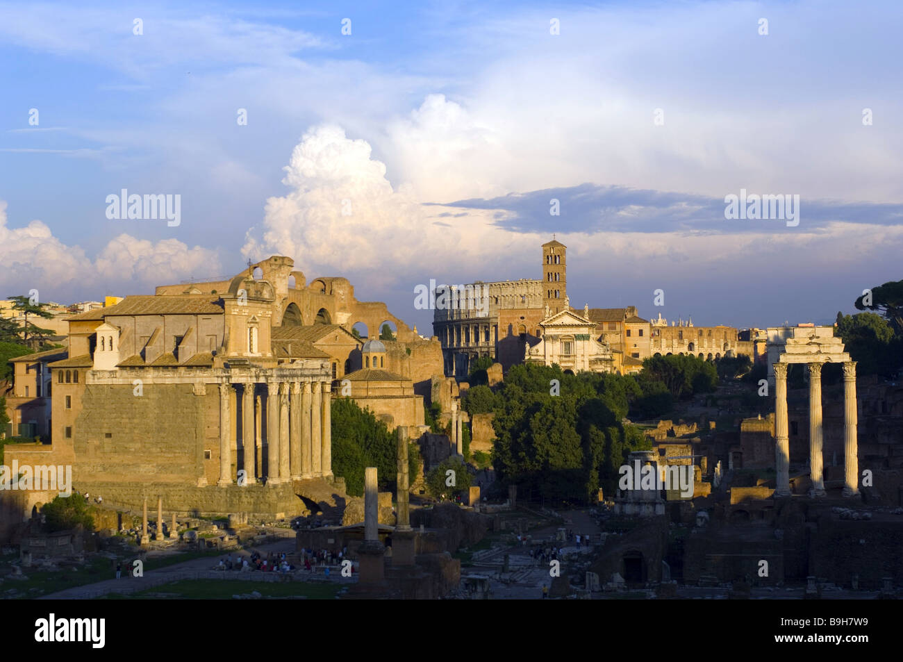Italy Rome forum Romanum coliseum Antique architecture excavations ...