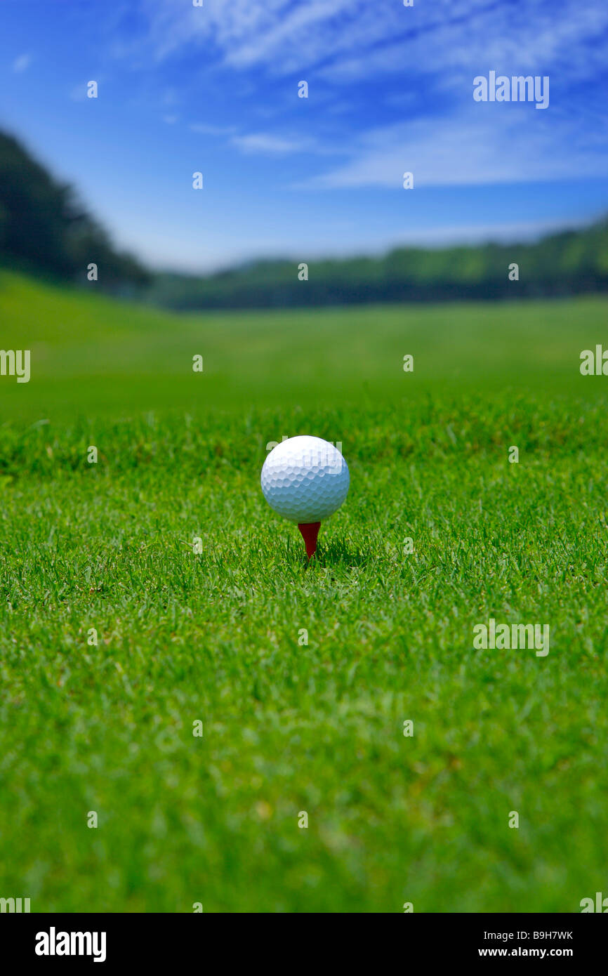 Golf ball on tee hi-res stock photography and images - Alamy