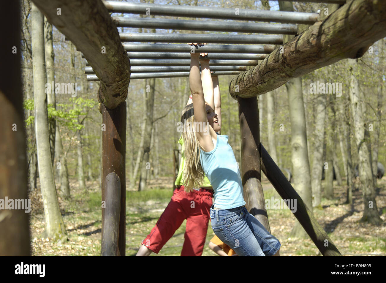 Children keep-fit trail Stock Photo - Alamy