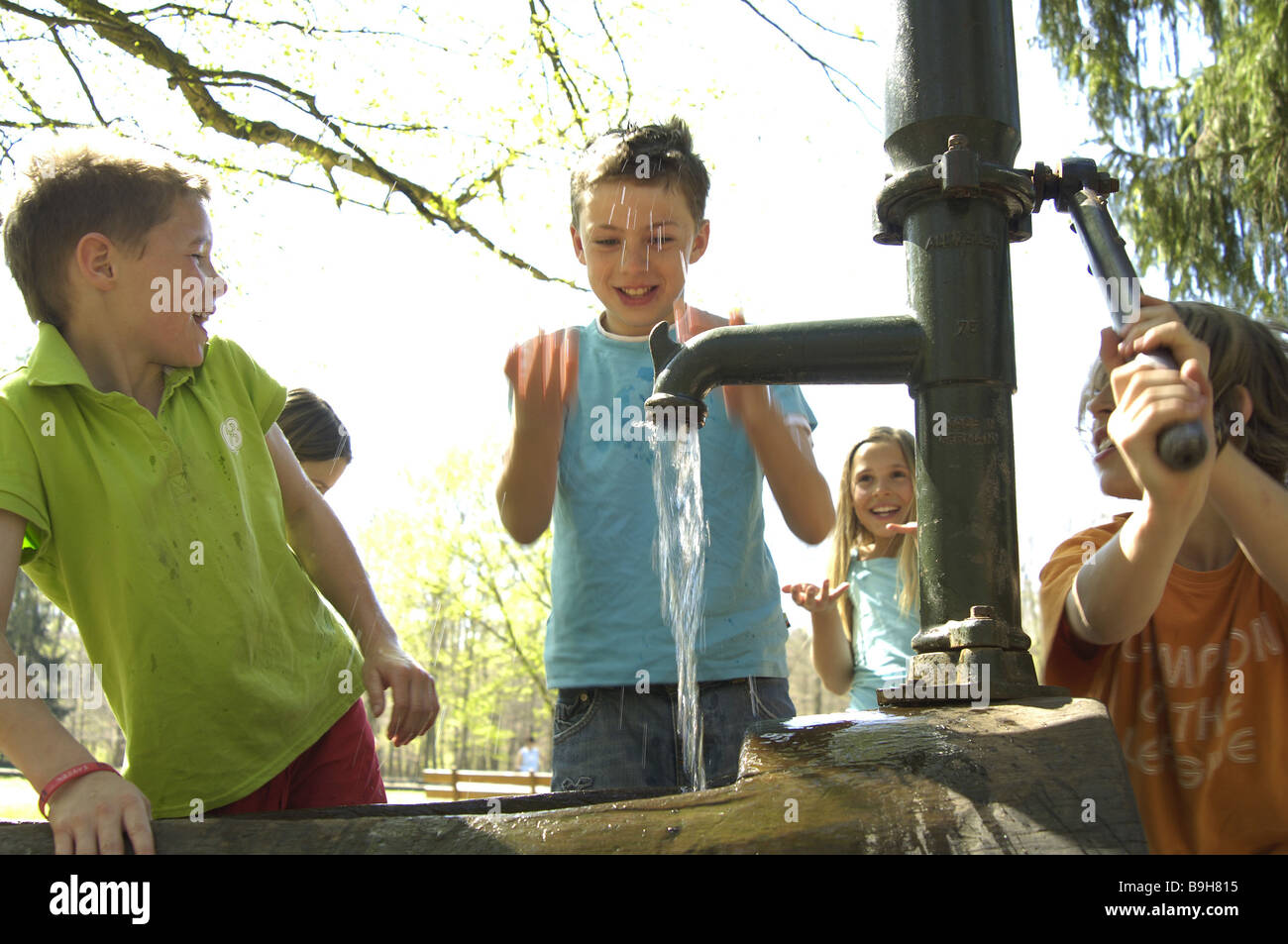 Children wells fun Stock Photo - Alamy