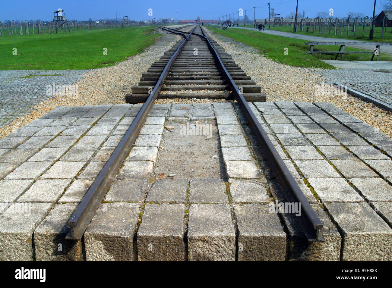 Poland Auschwitz concentration-camps train tracks last stop Arrival ...