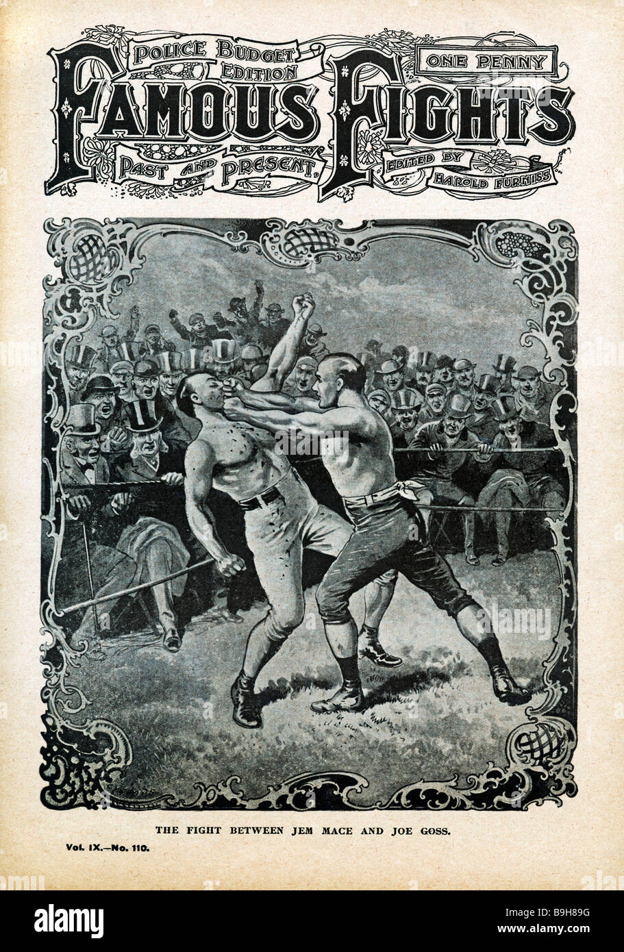 Jem Mace v Joe Goss Famous Fights magazine cover of the victory of ...