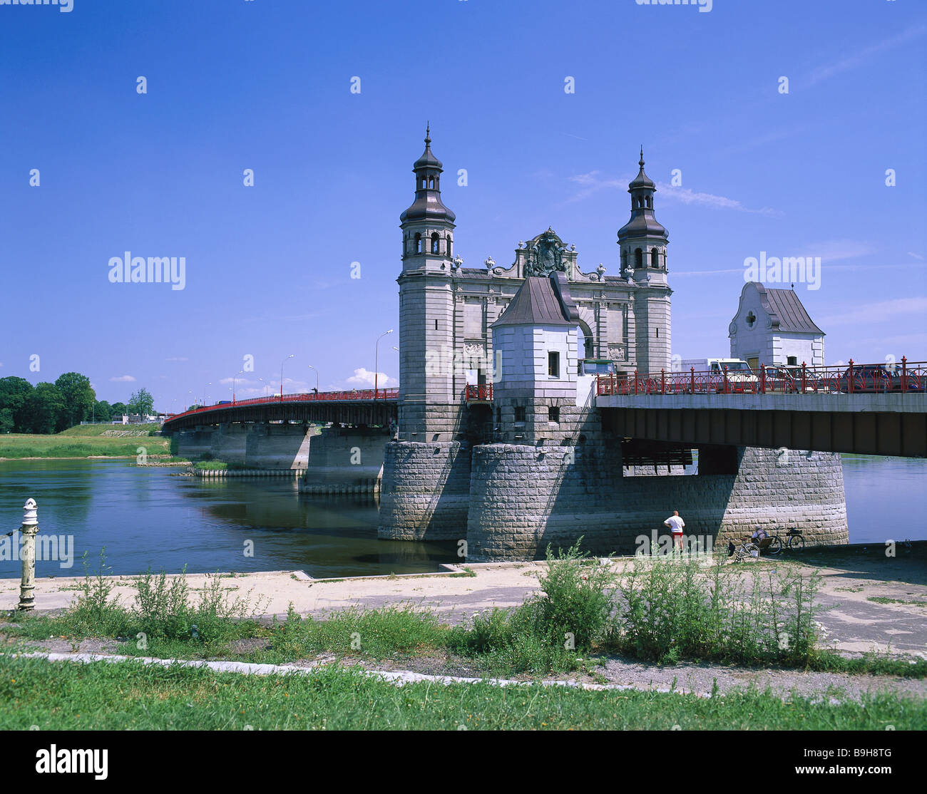 Russia Tilsit Luise-bridge river Memel East-Europe East-Prussia sight ...