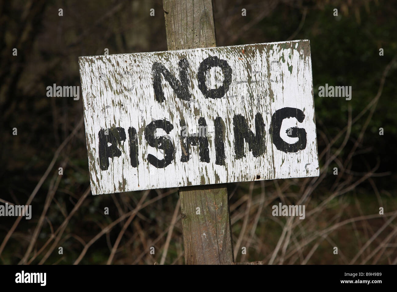 No Fishing sign Stock Photo - Alamy