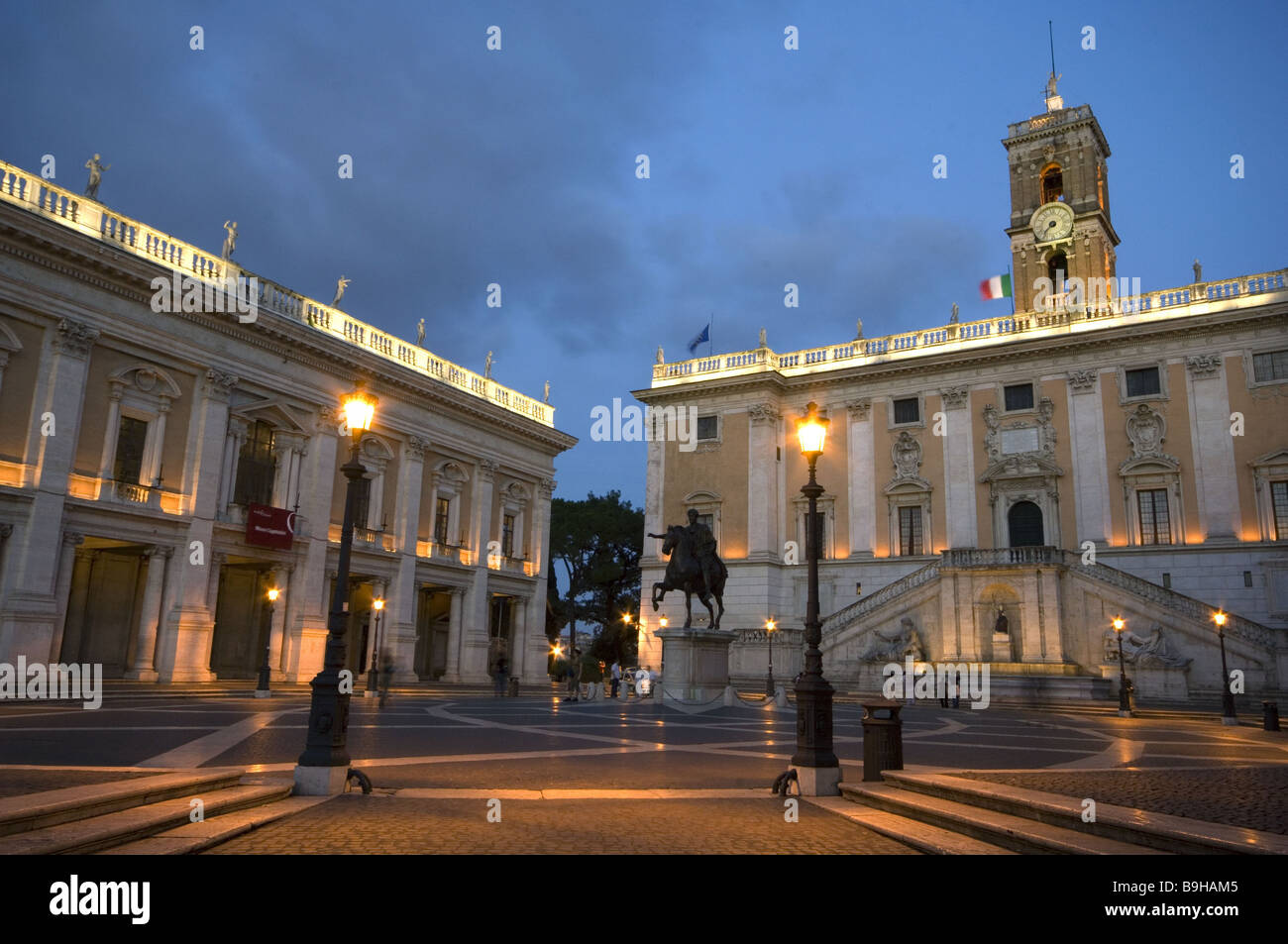Italy Rome Capitol-place twilight Stock Photo - Alamy