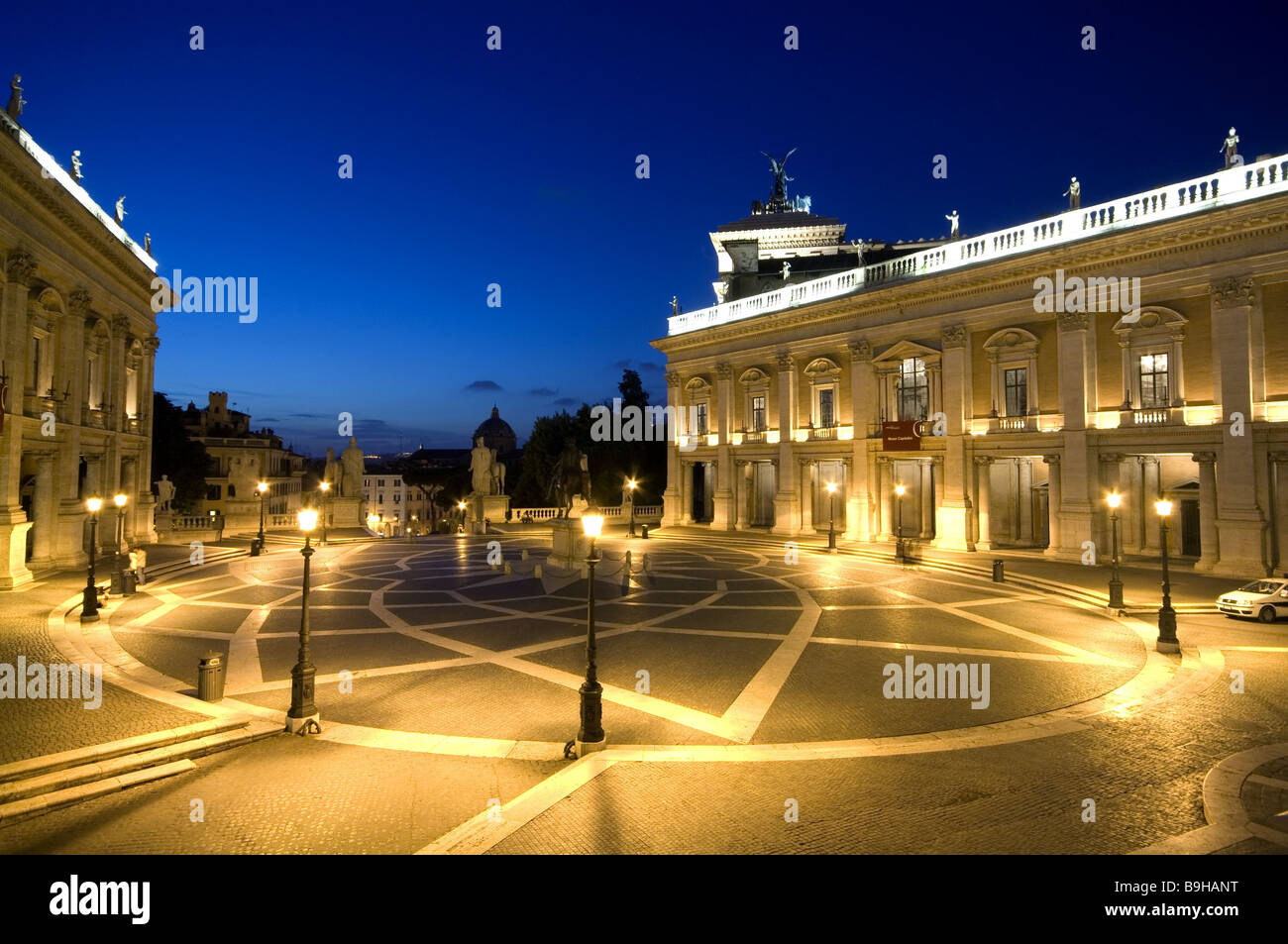 Italy Rome Capitol-place twilight Evening architecture constructions ...