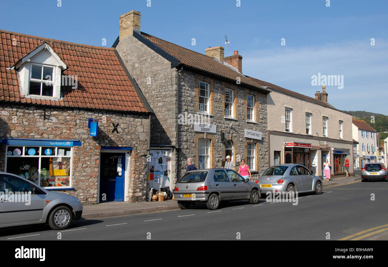 House fronts, shops, cheddar, UK Stock Photo - Alamy