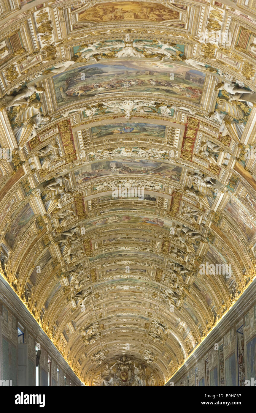 Italy Rome Vatican Vatican museum gallery of the maps ceiling painting Antonio Danti ...