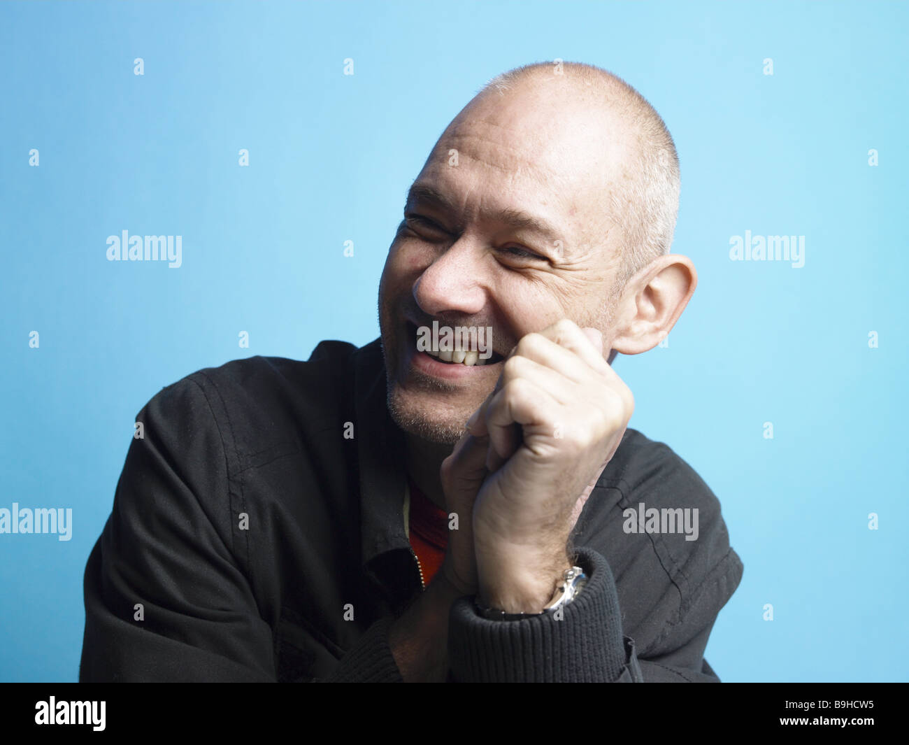Man bald head portrait laughs series people men's-portrait designer ...