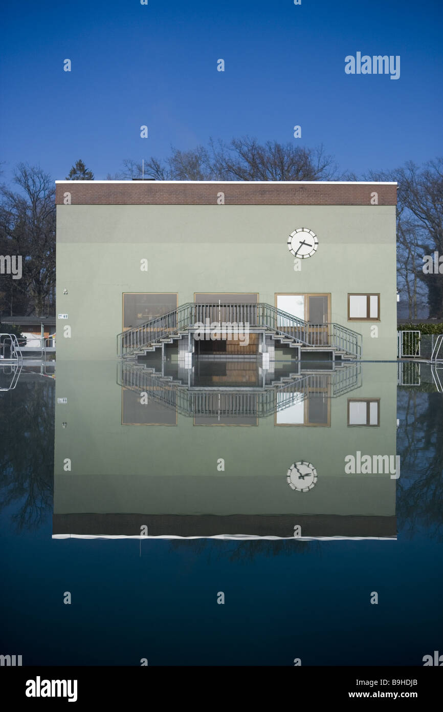 House water reflection Lindau Lake Constance Germany Stock Photo - Alamy