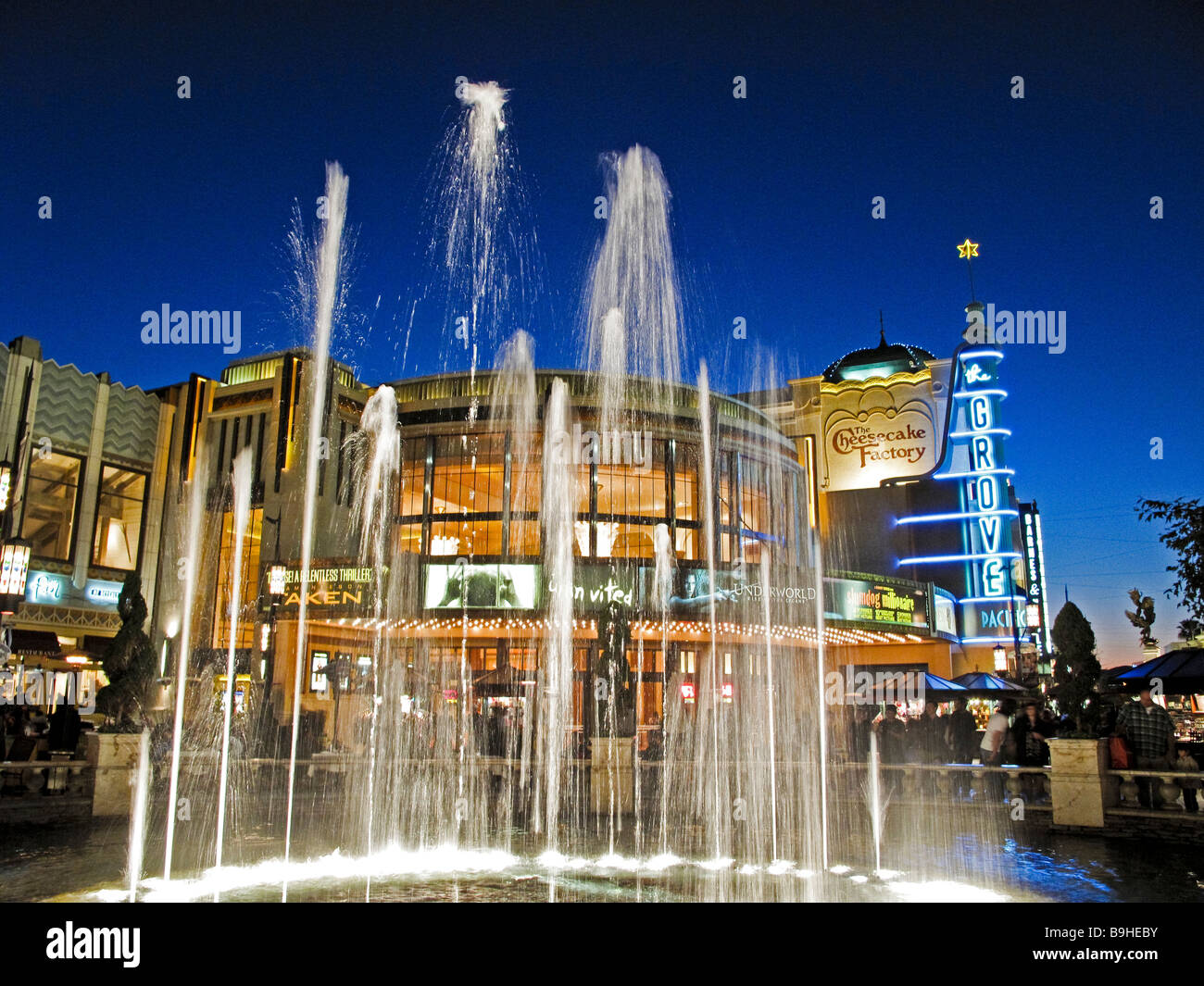 The Grove Shopping Centre at night Los Angeles USA Stock Photo - Alamy