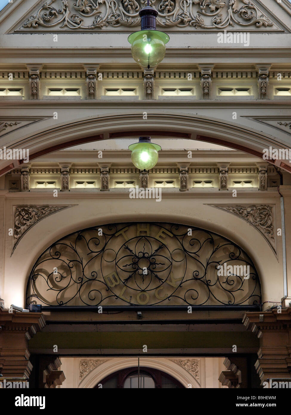 INTERIOR ROOF AND CELING DETAIL OF THE BLOCK ARCADE MELBOURNE AUSTRALIA ...