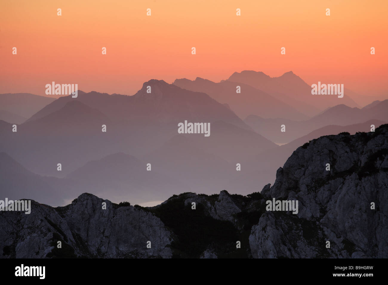Austria Tyrol Kaiser-mountains Einser Kogel gaze Chiemgauer Alps ...