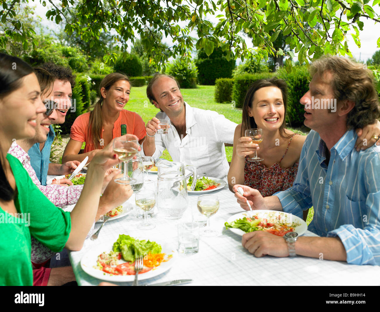 Lunch in the garden Stock Photo - Alamy