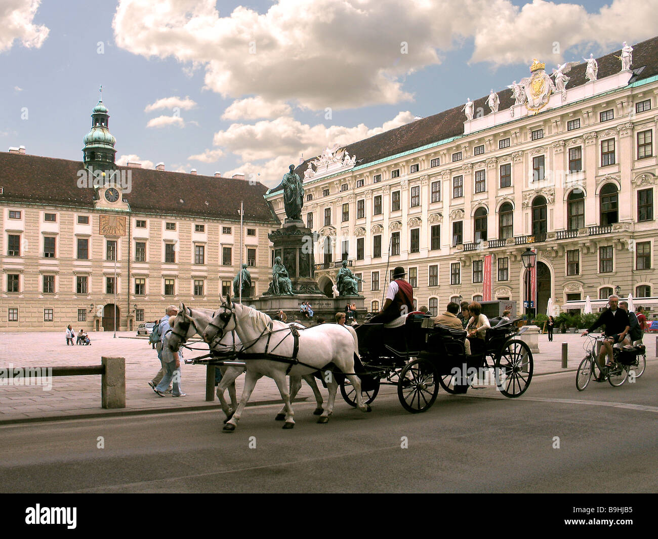 Hofburg Imperial Palace, from Heldenplatz, Vienna, Austria Stock Photo ...