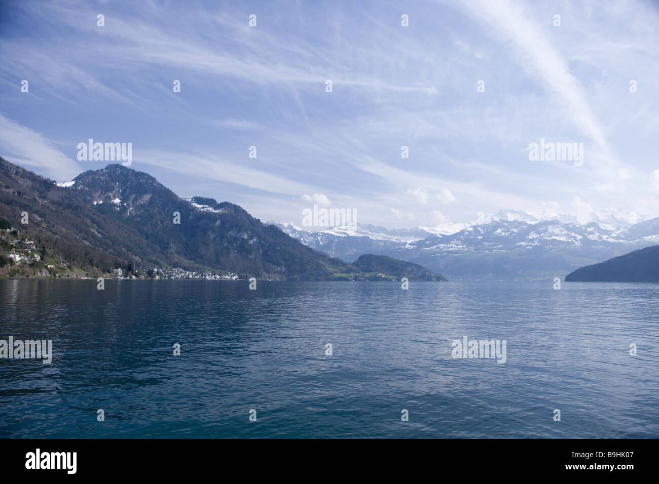 Switzerland Lake Lucerne Gersau Stock Photo - Alamy