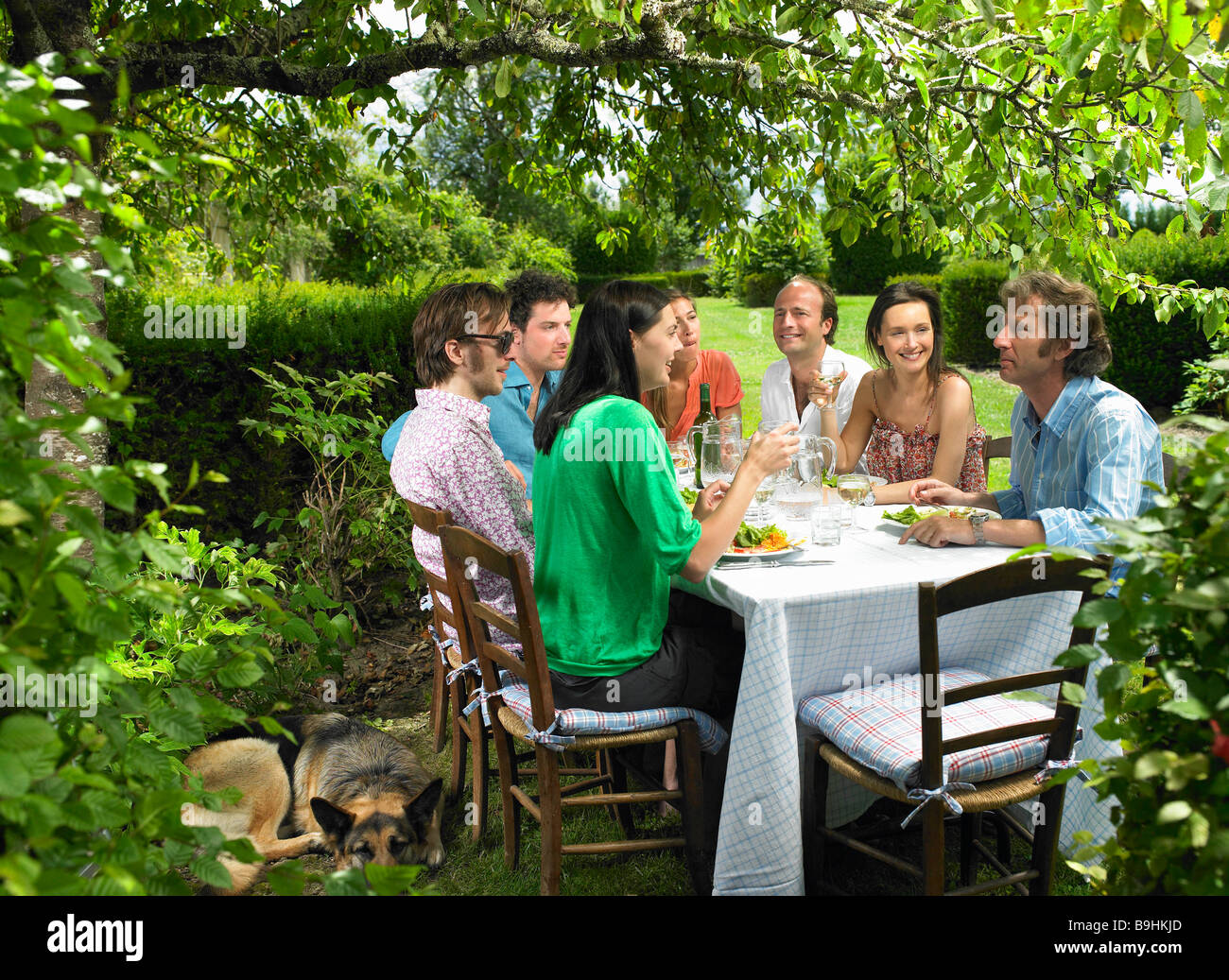 Lunch in the garden Stock Photo - Alamy
