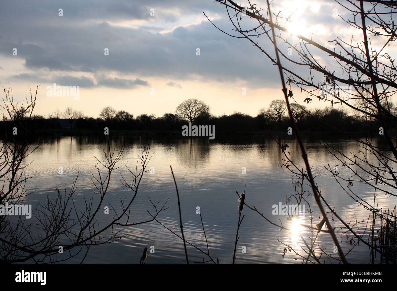 Capturing the beautiful sunset around my local lake Stock Photo - Alamy