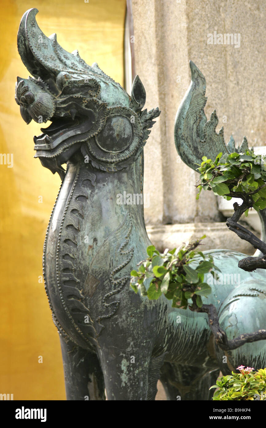 Thailand Bangkok wade Pho figure statue detail Stock Photo - Alamy
