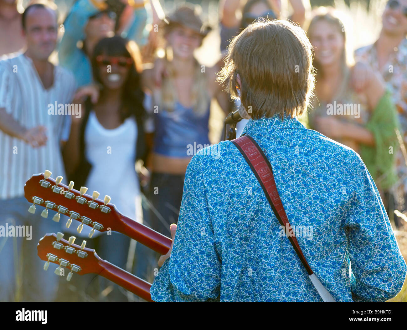 Concert in a field Stock Photo - Alamy
