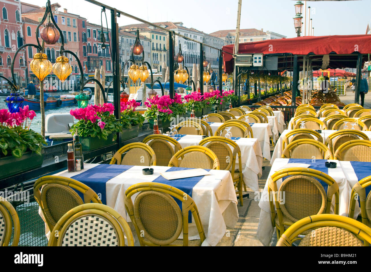 The Grand Canal of Venice Italy with Venetian architecture boats and ...