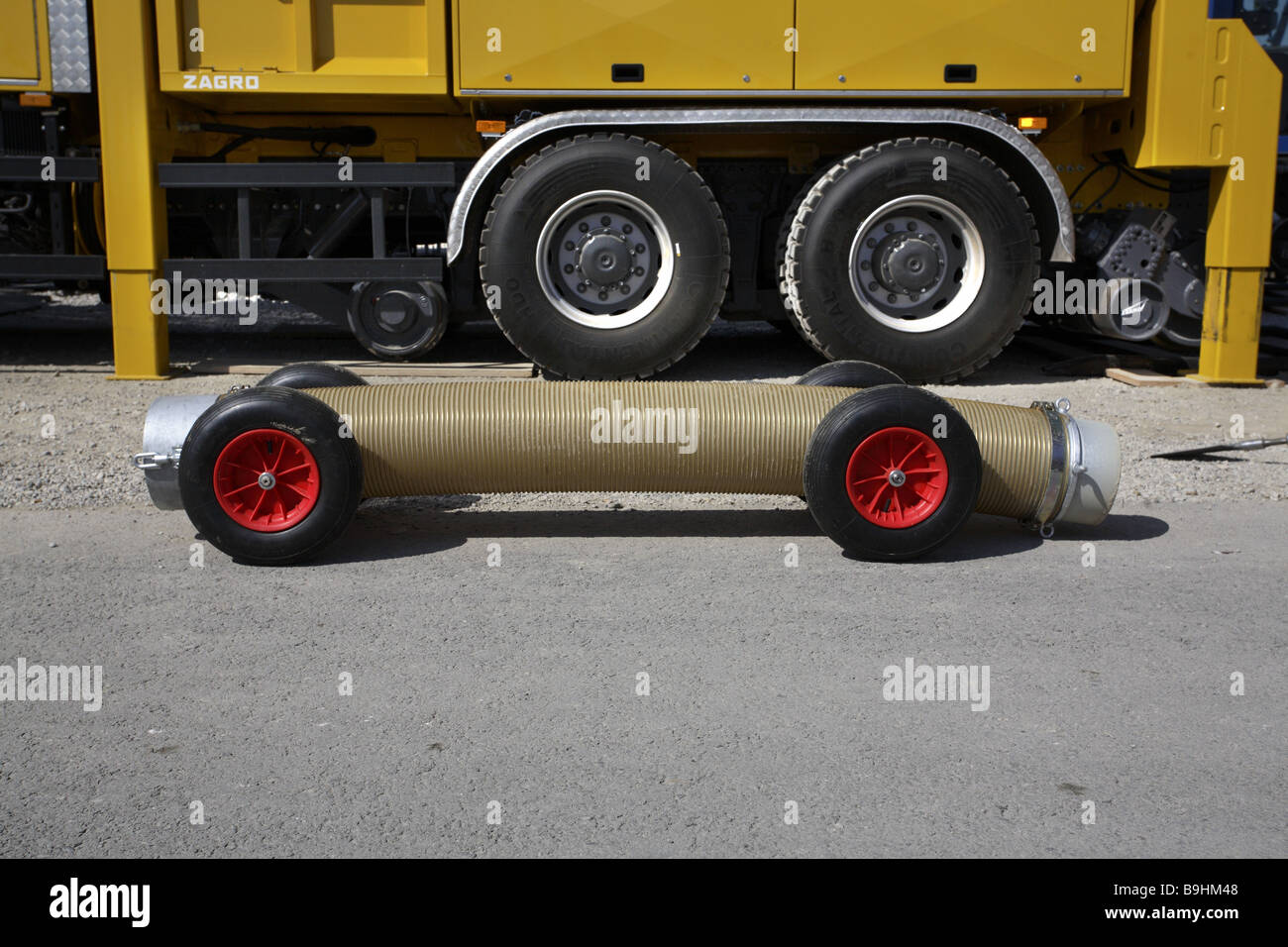Construction-vehicle tube wheels outside construction construction ...