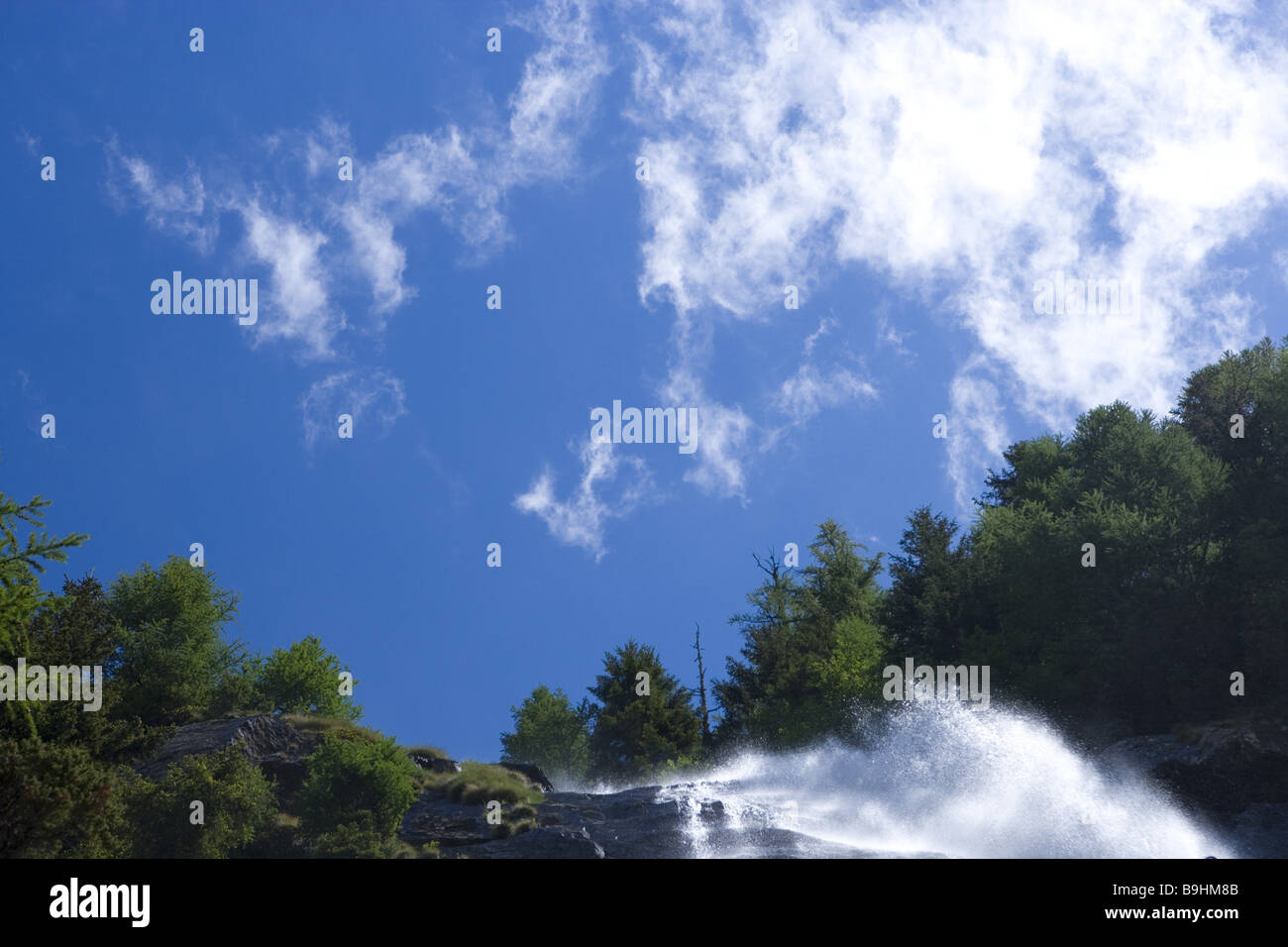 Switzerland Tessin Valle Maggia Lago Sambuco waterfall Brook mountain ...