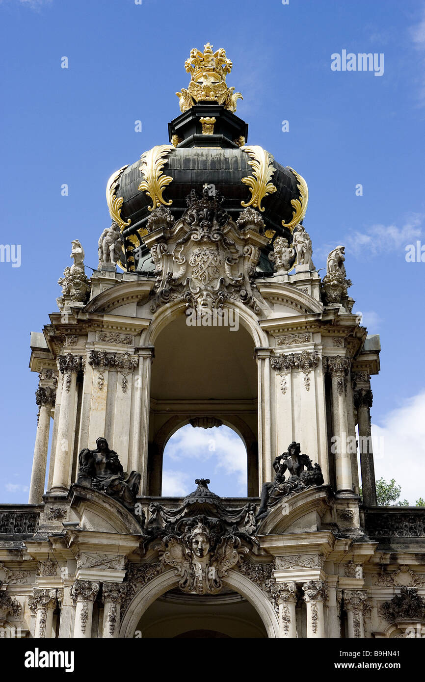 Germany Saxony Dresden Dresdner Zwinger crown-gate front view ...