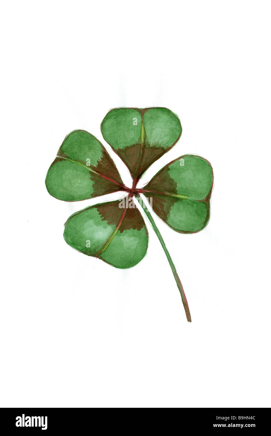 Watercolor shamrock hi-res stock photography and images - Alamy
