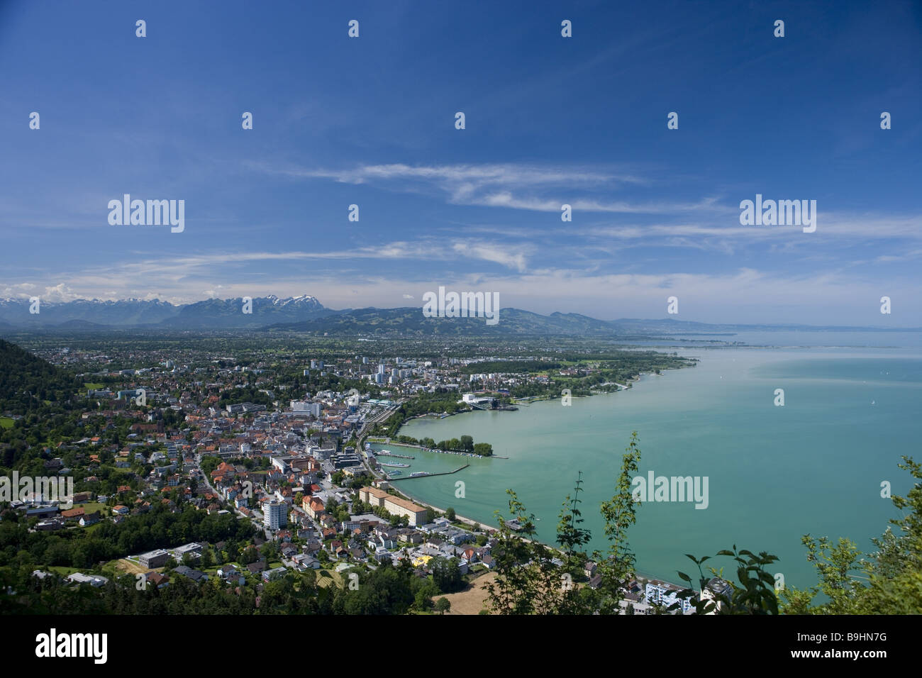 Austria Vorarlberg Bregenz panorama city view Stock Photo - Alamy