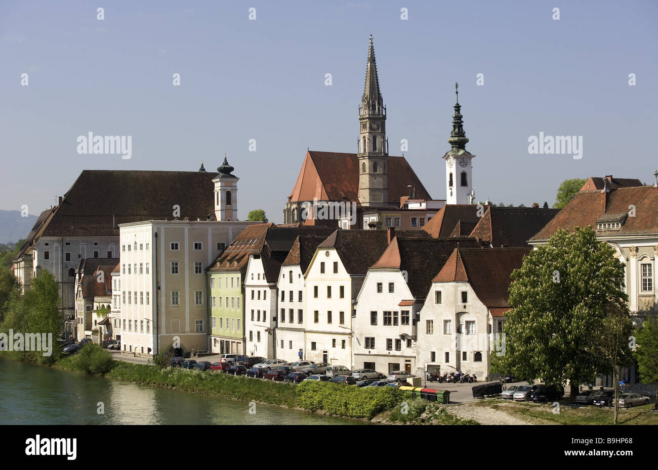 Austria Upper-Austria Steyr city view city-parish-church St. Aegid ...