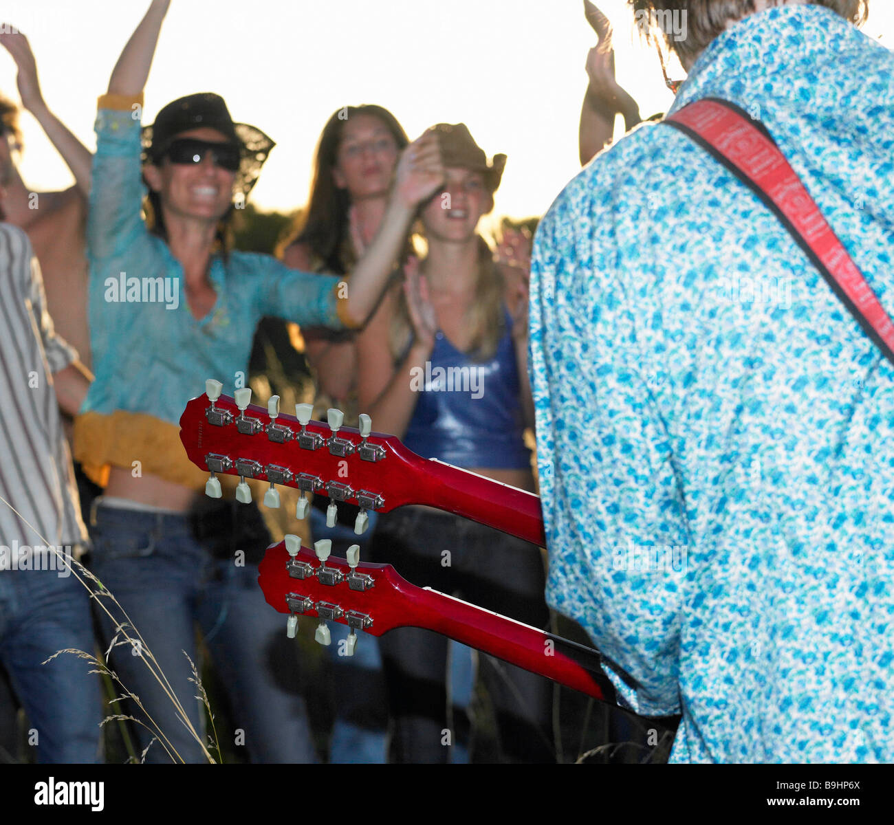 Concert in a field Stock Photo - Alamy