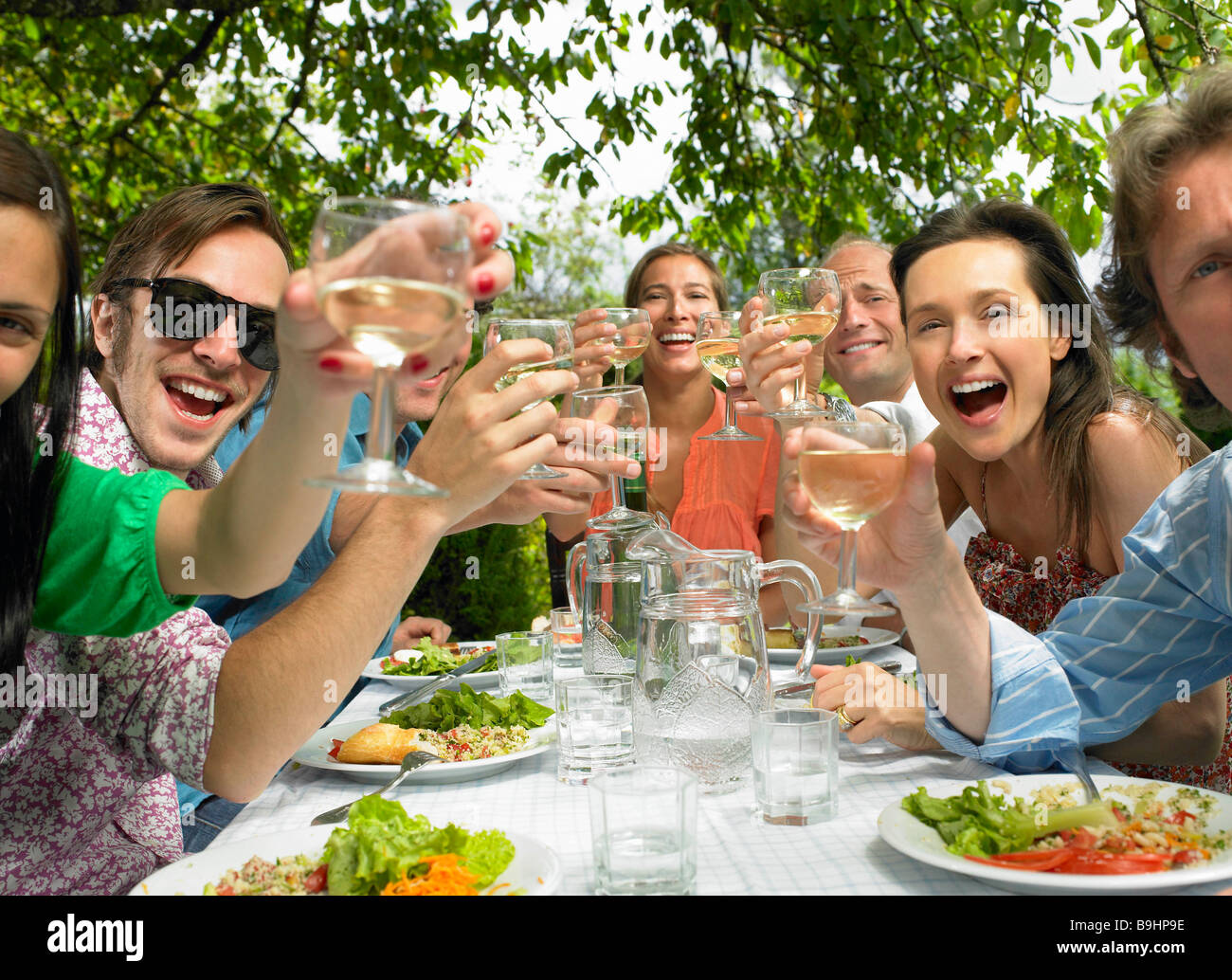 Lunch in the garden Stock Photo - Alamy