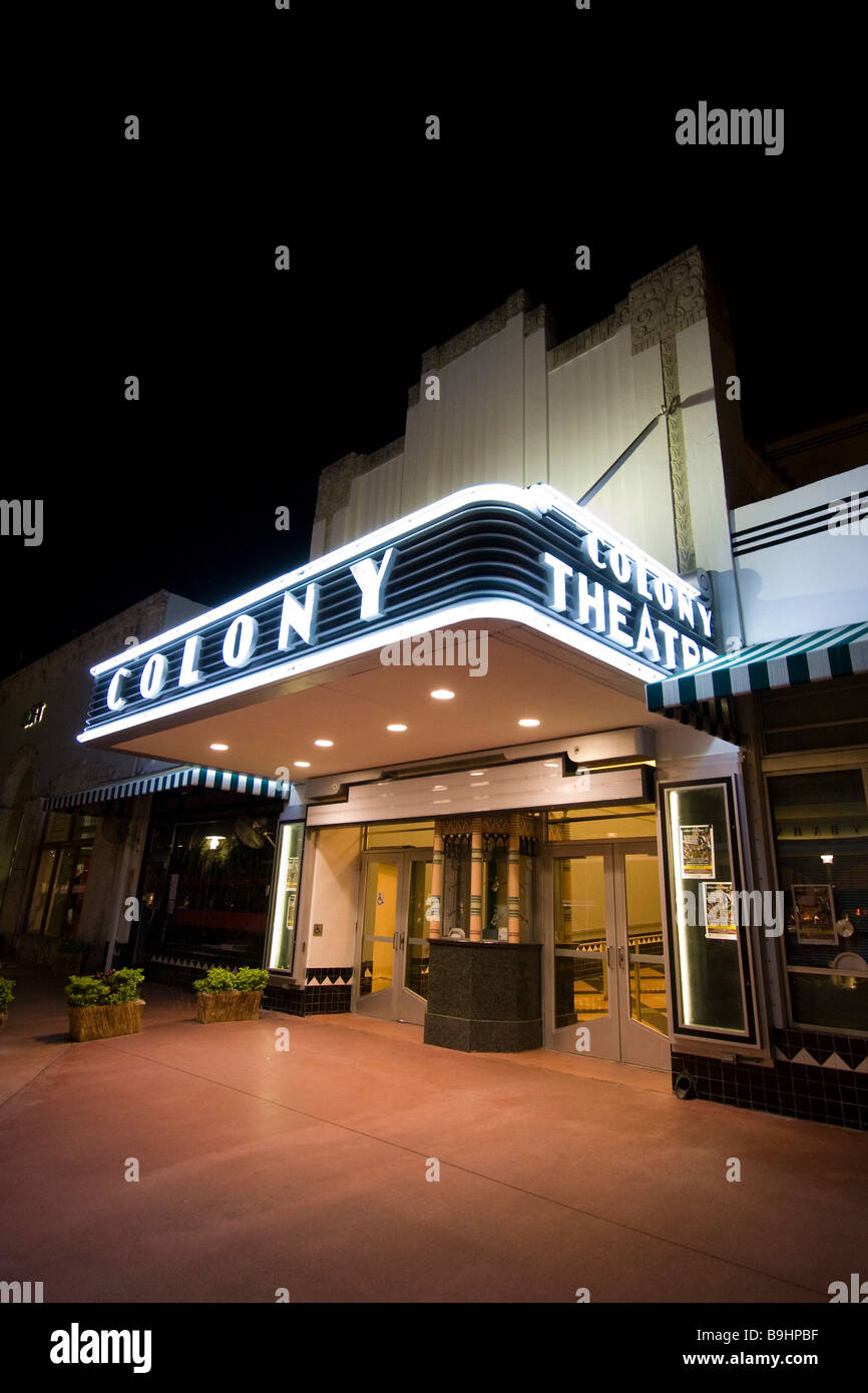 Colony theater in Miami Beach, Florida, USA Stock Photo - Alamy